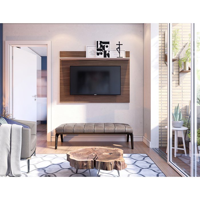 Painel Para TV 55 Polegadas Maia Nogueira Real Off White CLB ...