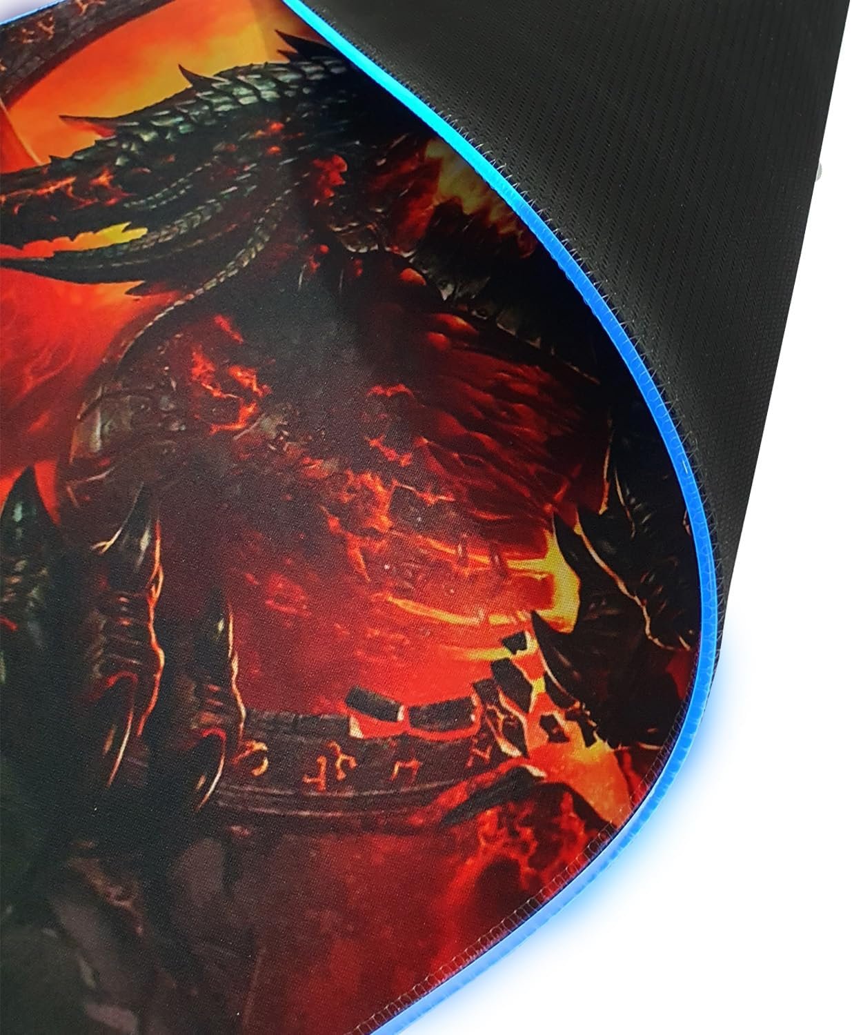 Mouse Pad Speed Led Rgb 80x30cm Borda Costurada Antiderrapante Dragão ...