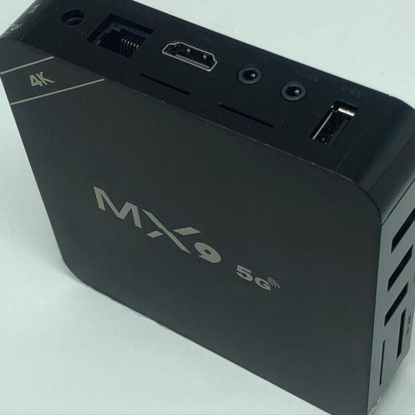 TV Box Mx9 4K 5G Android 10.1 4Gb Ram Preto 64Gb Wifi Top | MadeiraMadeira