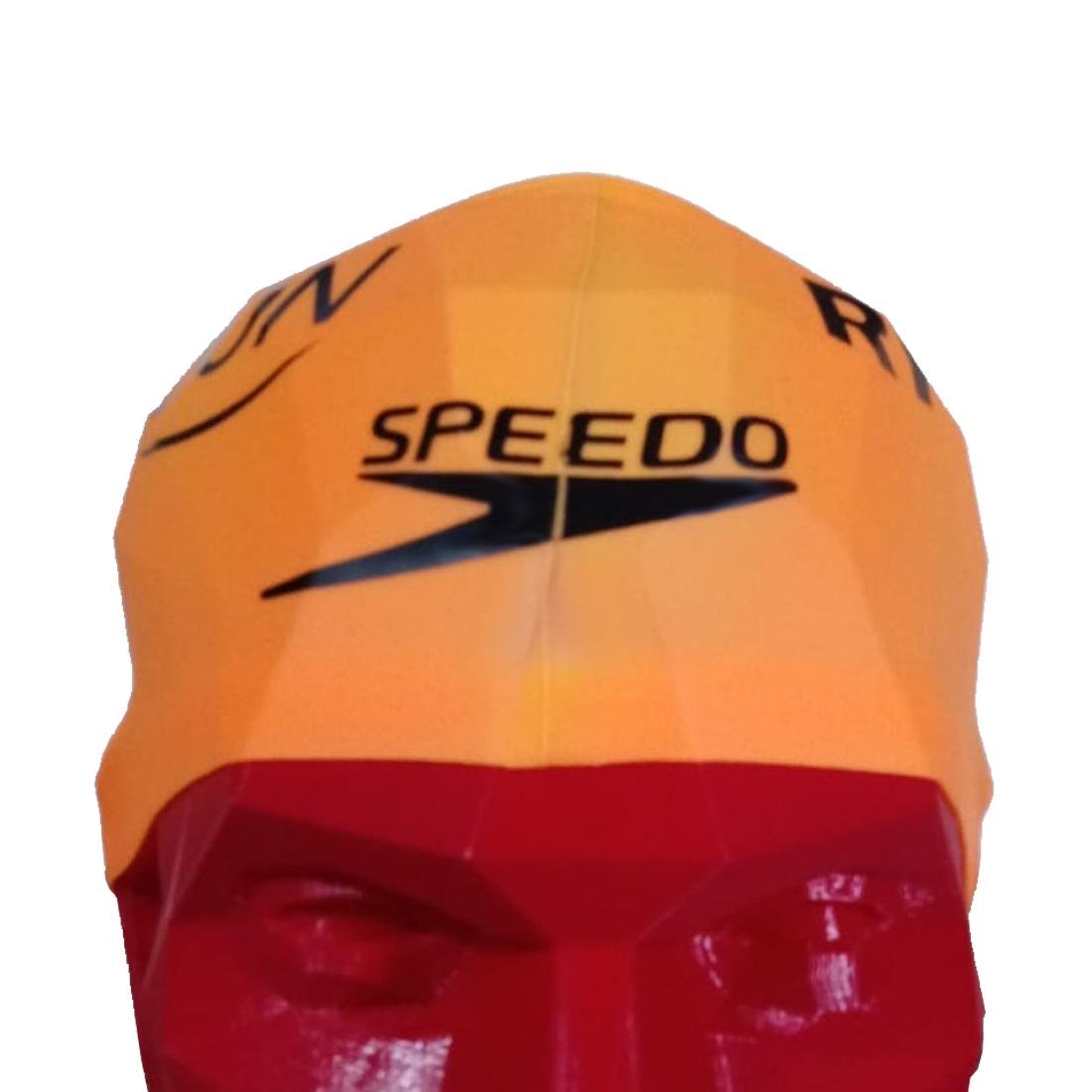 Touca de Natação Speedo Adulto Lisa Flat Swim Cap Rythmoon - Laranja ...