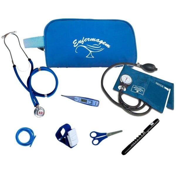 Kit para Enfermagem mod. 8 com Aparelho de Pressão e Estetoscópio Duplo ...