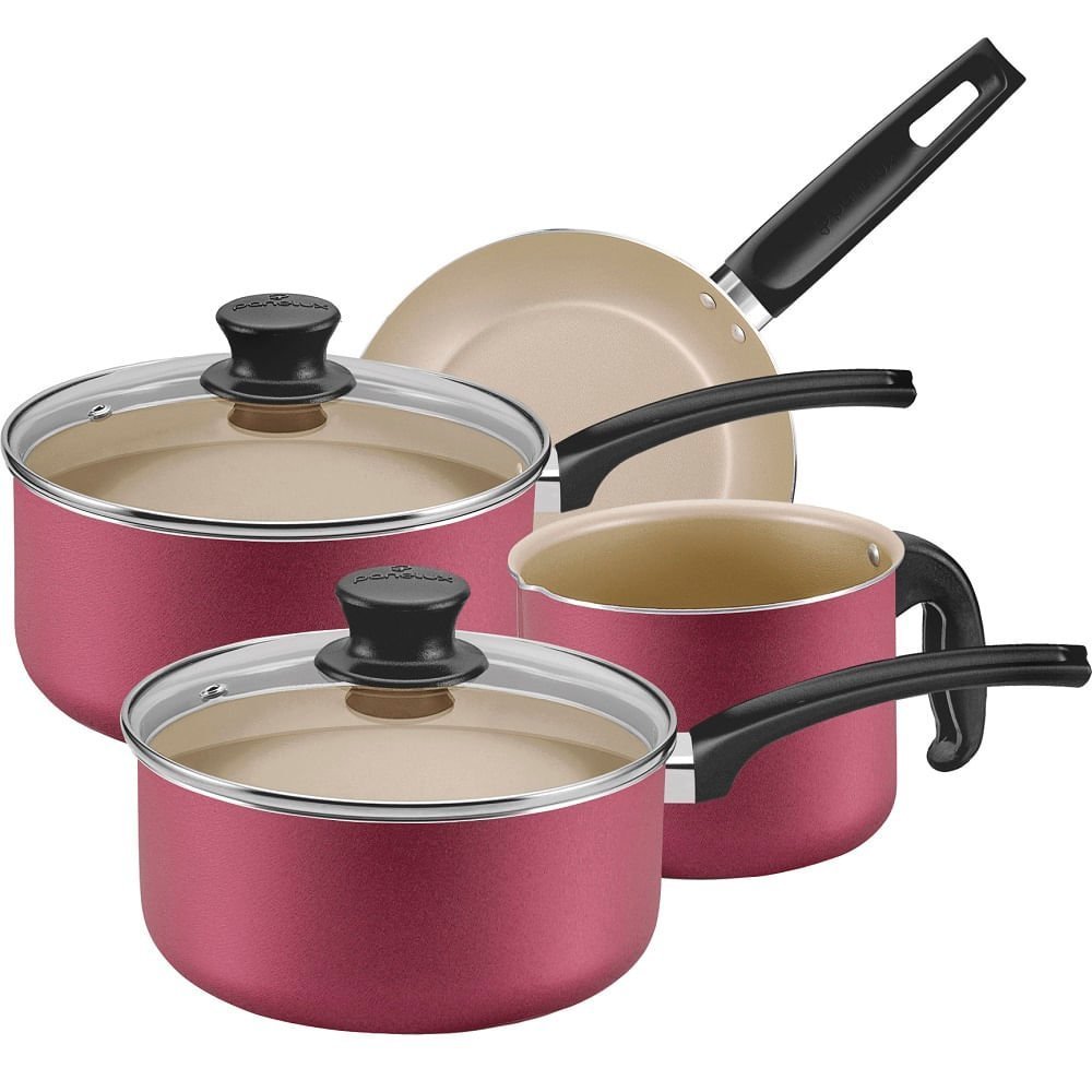 Jogo de Panelas Panelux 4 Peças Magnific Revestimento Interno e Externo ...