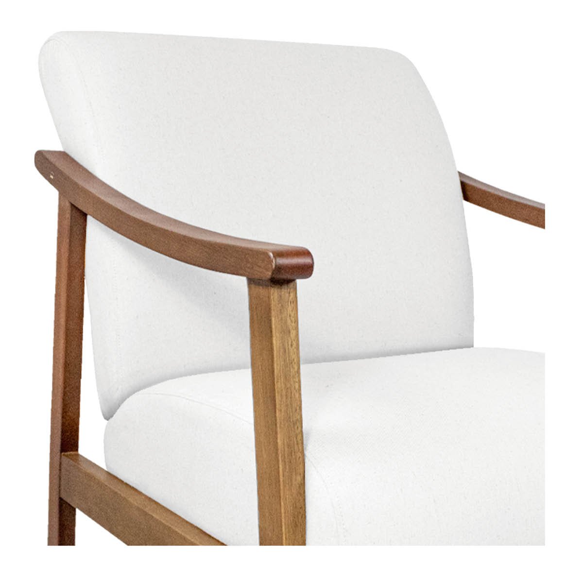 Poltrona Liz Base Madeira Suede - Doce Sonho Móveis - Branco ...