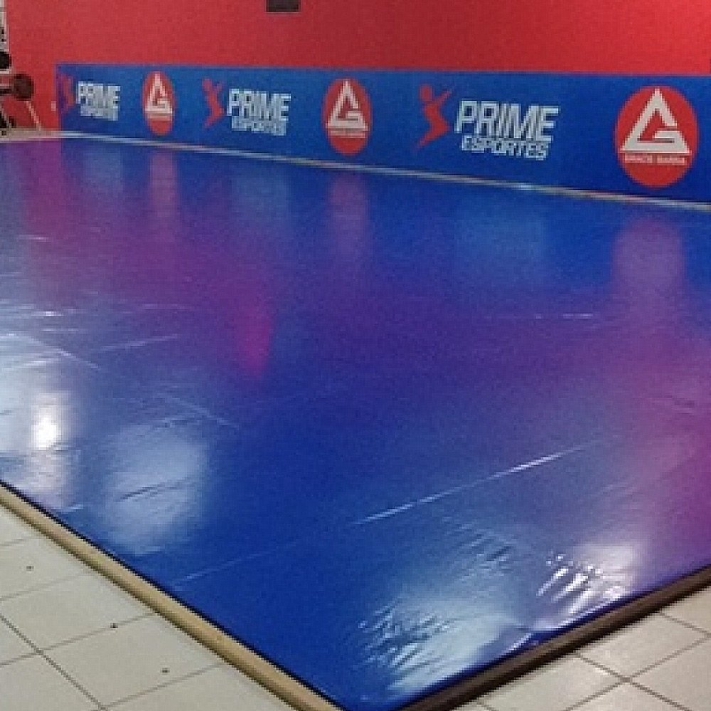 Kit 4 Tatames Eva1x1x2 cm preto com Lona Plástica 4 x 4m | MadeiraMadeira