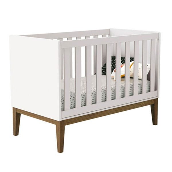 Kit Quarto Infantil Square Branco - Berço + Cômoda com Porta + Guarda ...