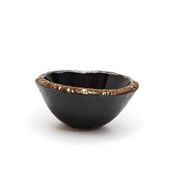 Bowl Preto com Borda Dourada Regina Medeiros | MadeiraMadeira
