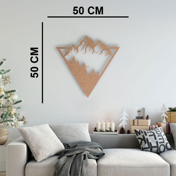 Painel Triangular Montanha MDF Tamanho M | MadeiraMadeira