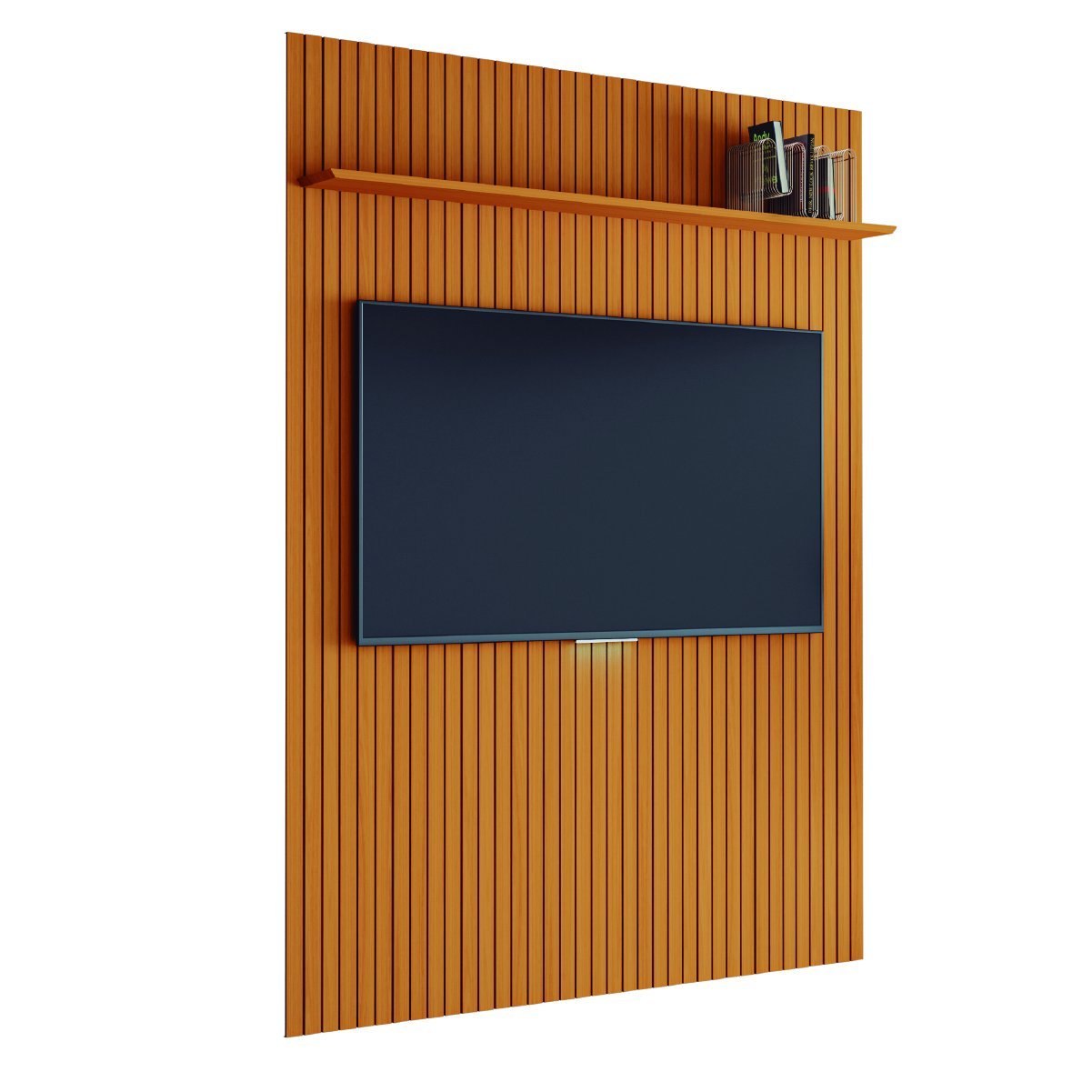 Painel para Tv até 55 Polegadas 1,35x2,40m Ripado com Prateleira Arbo ...