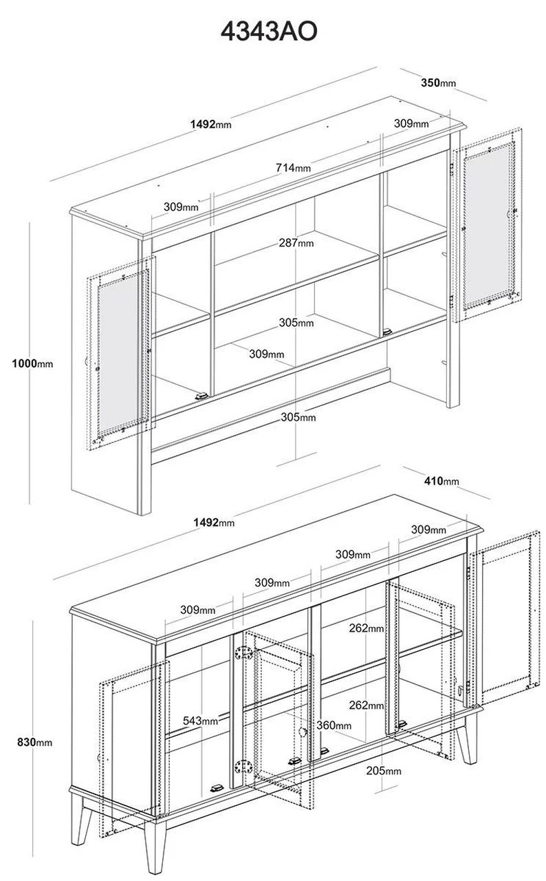 Arca e Oratório 6 Portas - Madeira Maciça - Verde | MadeiraMadeira