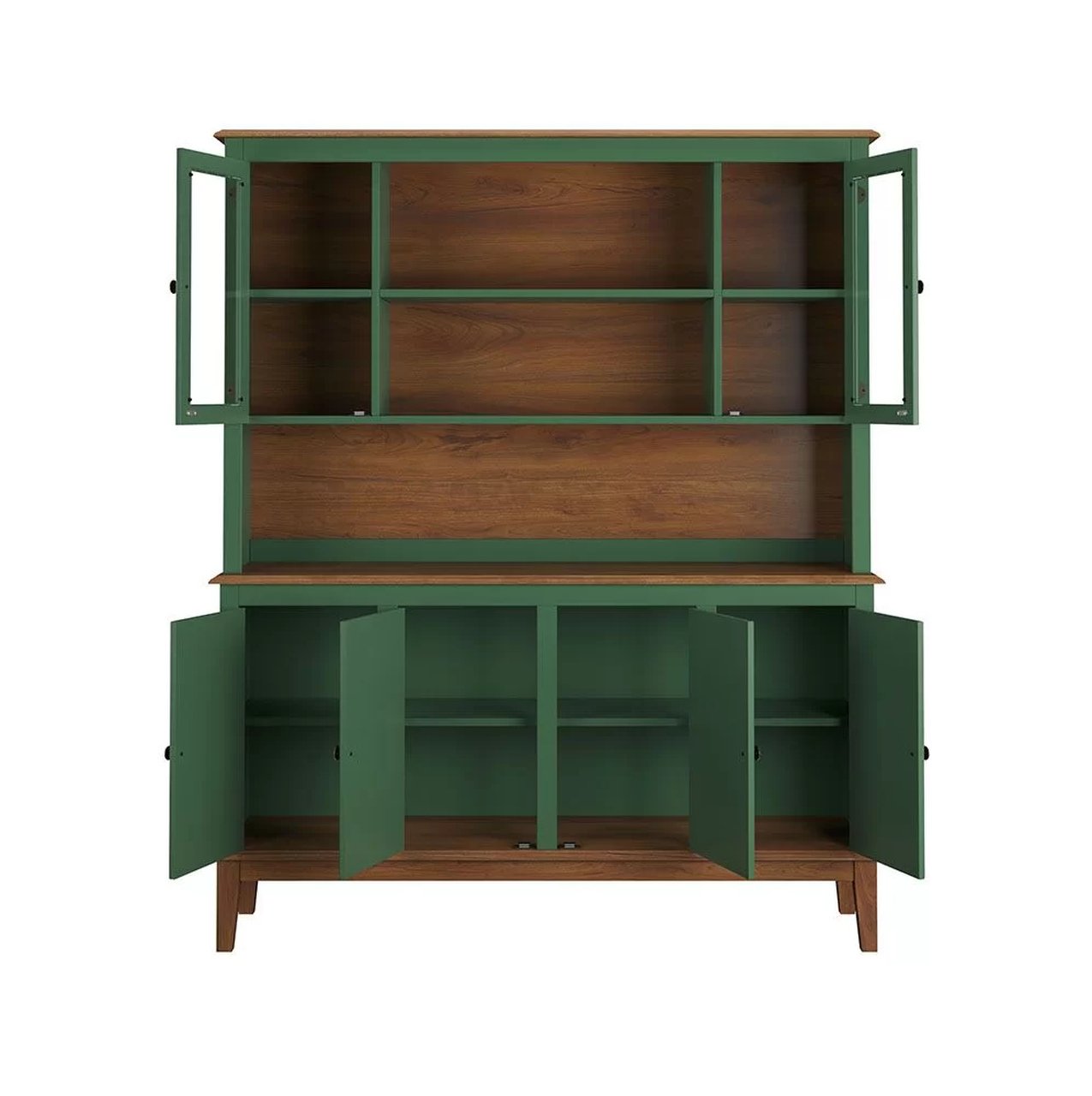 Arca e Oratório 6 Portas - Madeira Maciça - Verde | MadeiraMadeira