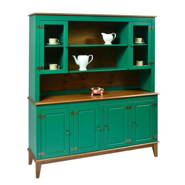 Arca e Oratório 6 Portas - Madeira Maciça - Verde | MadeiraMadeira