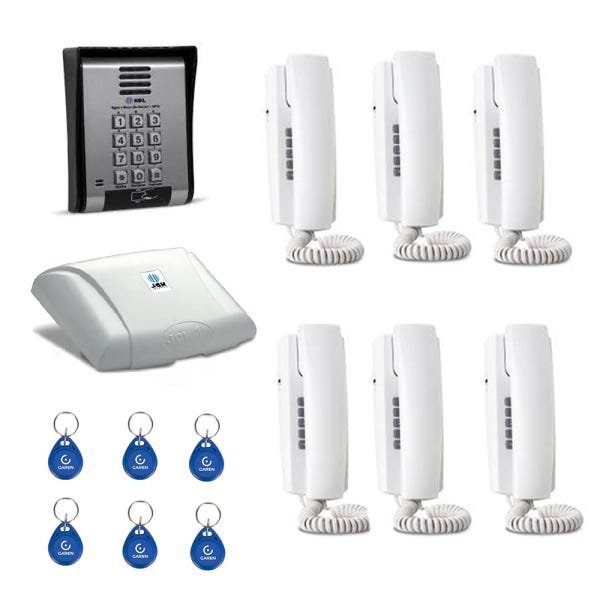 Kit Porteiro Coletivo Digital HDl para 6 Pontos com Leitor | MadeiraMadeira