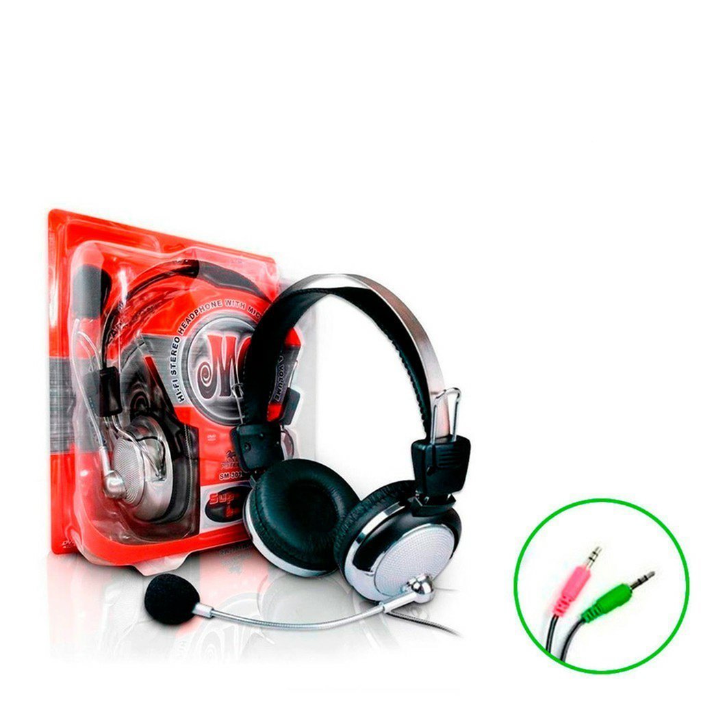 Headset Com Microfone Estéreo e Ajuste De Som | MadeiraMadeira