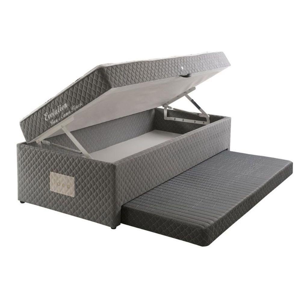 Cama Baú C-auxiliar Conjugado Solteiro: Colchão Molas Bonnel Mh1443 ...