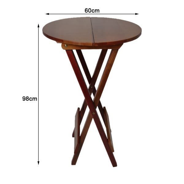 Conjunto de Mesa Bistrô de Madeira com 2 Cadeiras Dobrável Ideal para Bar e Restaurante Imbuia ...