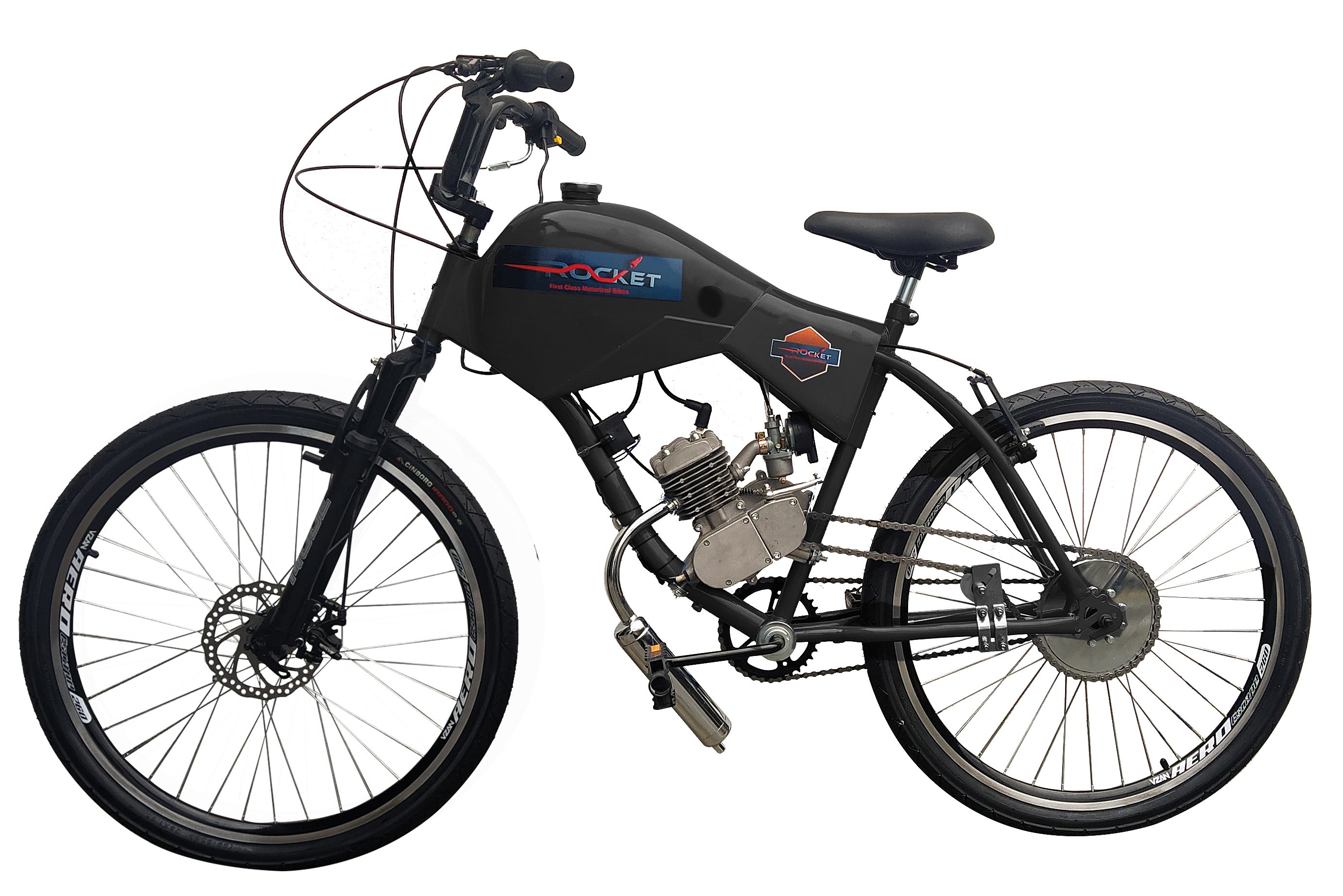 Bicicleta Motorizada Rocket Spitfire 100cc - Com Carenagem - Preto ...