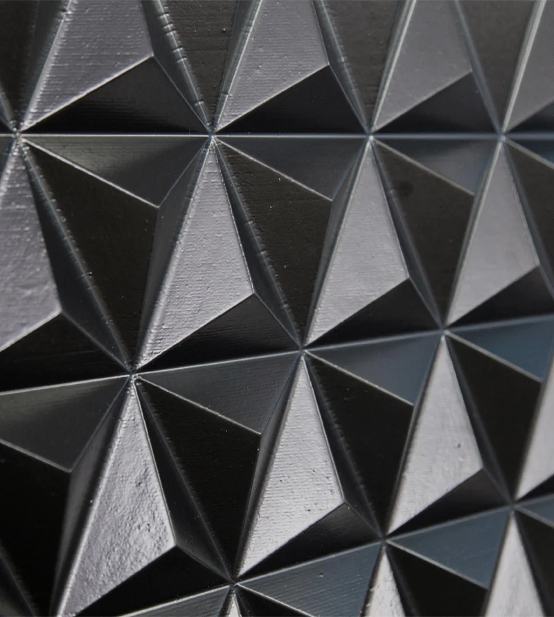 Kit 100 Placas Revestimento de Parede PVC 3d Alto Relevo Triangulos ...