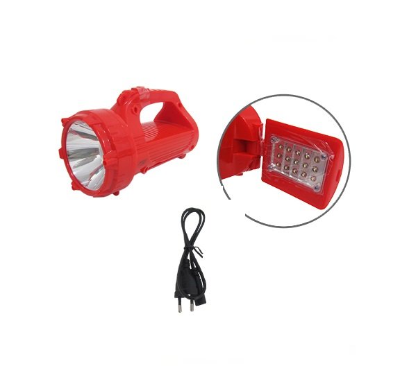 Lanterna Compacta com Holofote Multiuso com Alça Lâmpadas Leds Bivolt ...