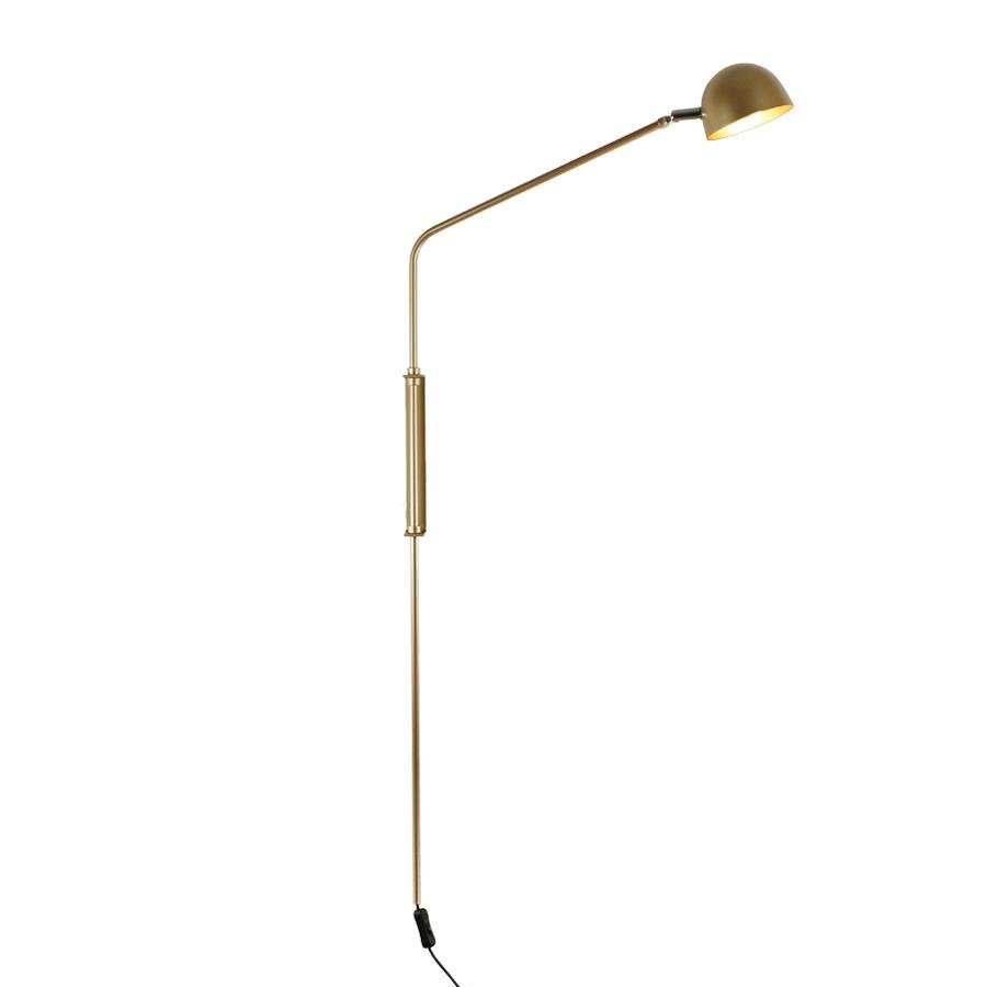 Arandela Cúpula Articulado 80x37cm Alumínio Dourado AR1892 | MadeiraMadeira