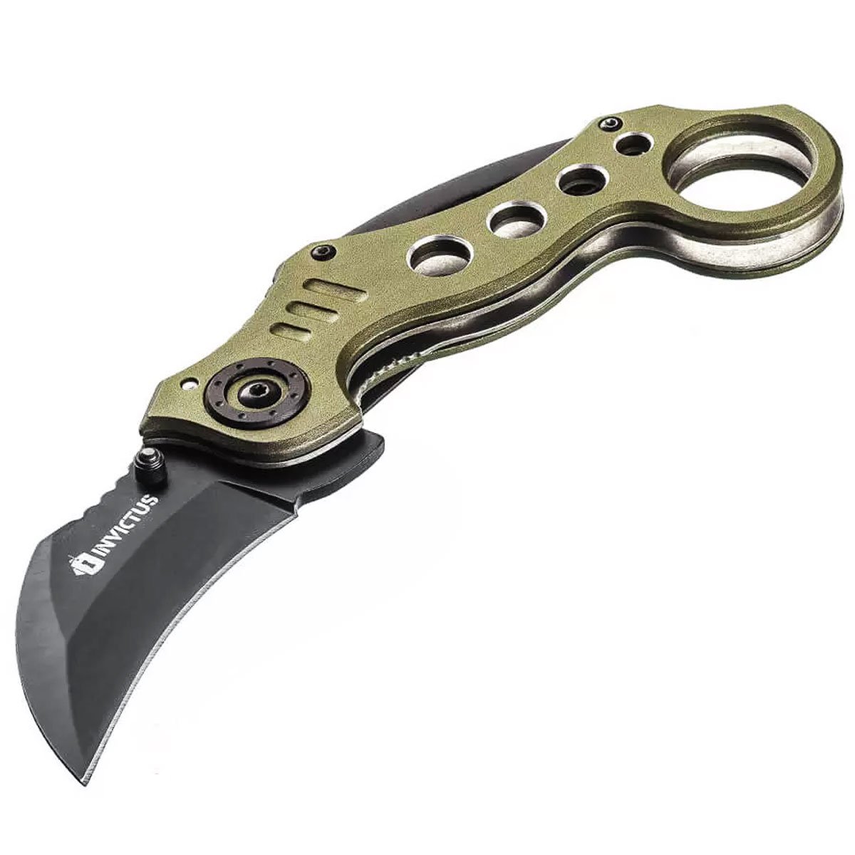 Canivete Tático Karambit Invictus Shark Aço Inox 420 Cabo de Alumínio ...