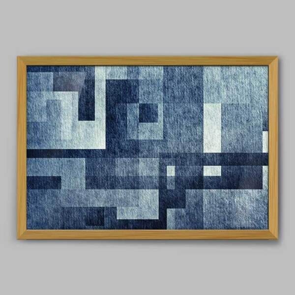 Quadro Geométrico Degradê - 20x30cm - Moldura Caixa Madeira ...
