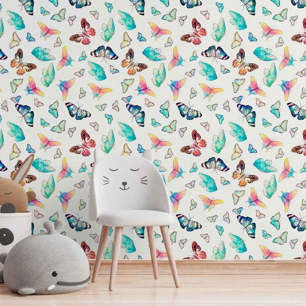 Papel De Parede Adesivo Borboletas N014203 Rolo 0,58x3M | MadeiraMadeira