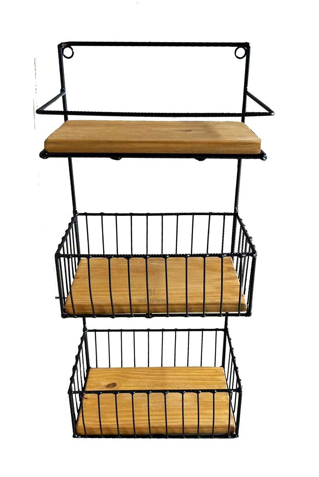 Fruteira com prateleira porta Condimentos Suspensa Artesanal Cozinha ...
