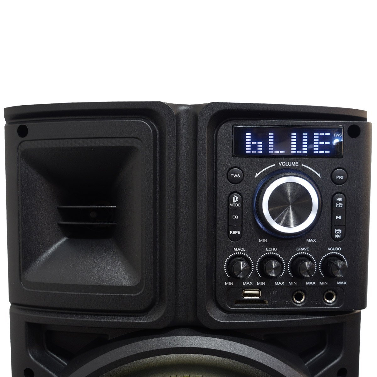 Caixa Som Amplificada Bluetooth 1100w Rms Mp3 Usb Led Tws Woofer Aca ...