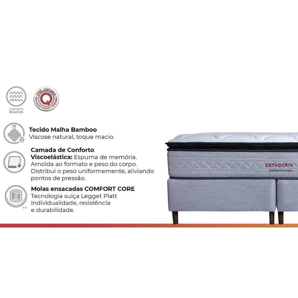 Cama Box Baú Queen: Colchão Molas Orthocrin MasterPocket Ensacadas ...
