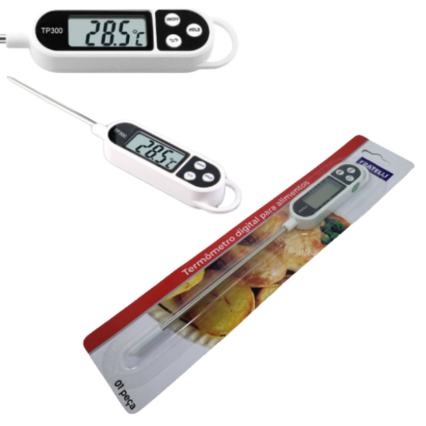 Termometro culinario digital de cozinha para alimentos quente e frio ...