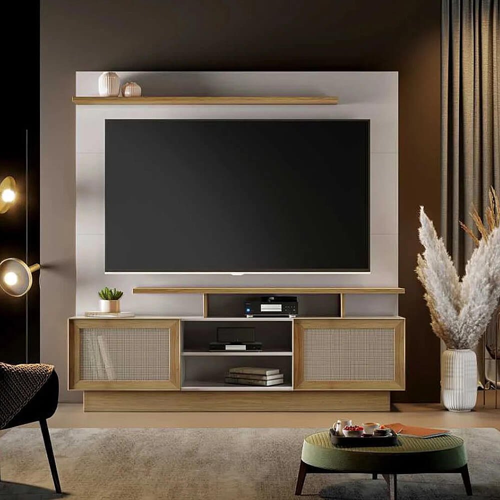 Estante Home para TV até 65 Polegadas Impulso Off White Noronha ...