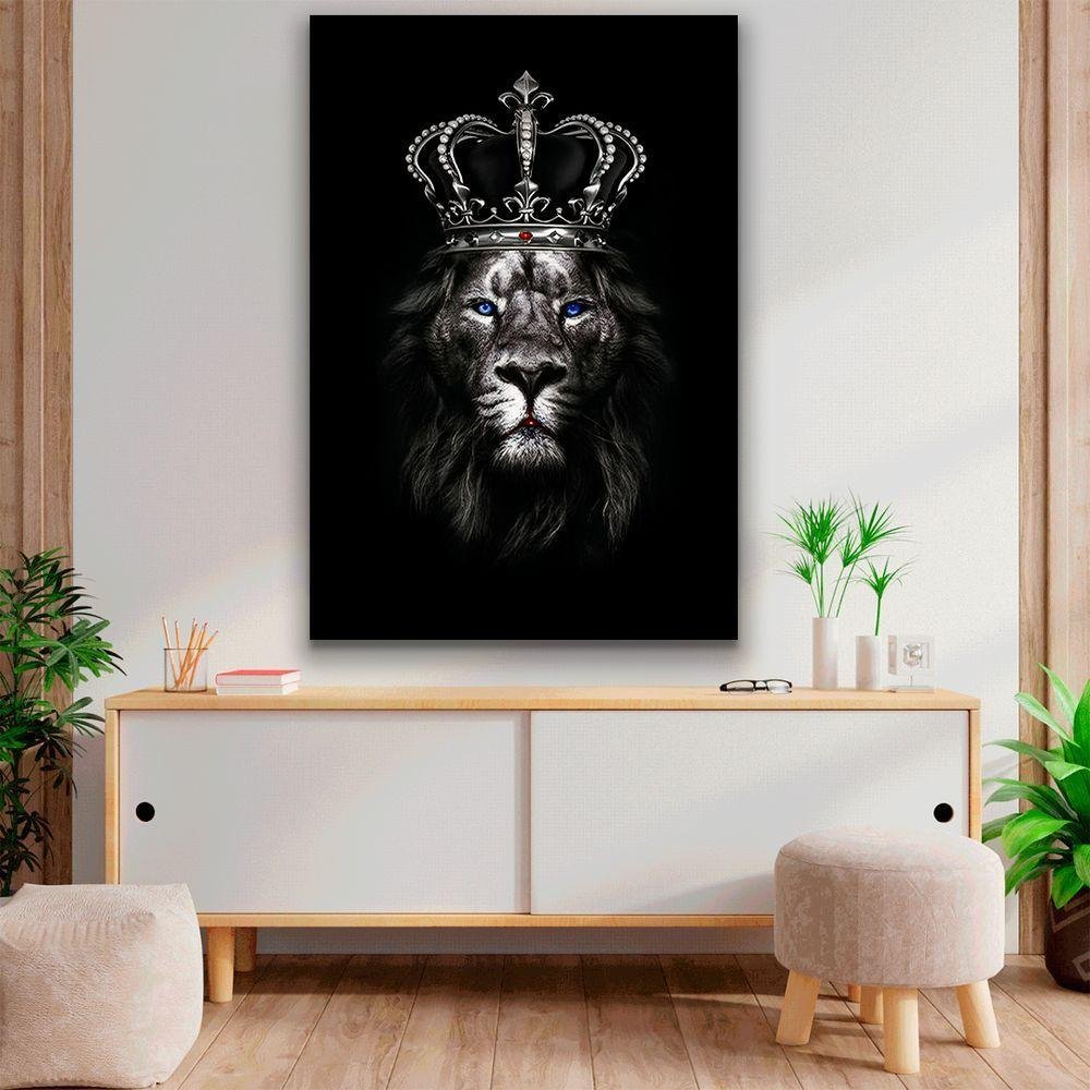 Quadro Lion Crown -- Br Artes | MadeiraMadeira