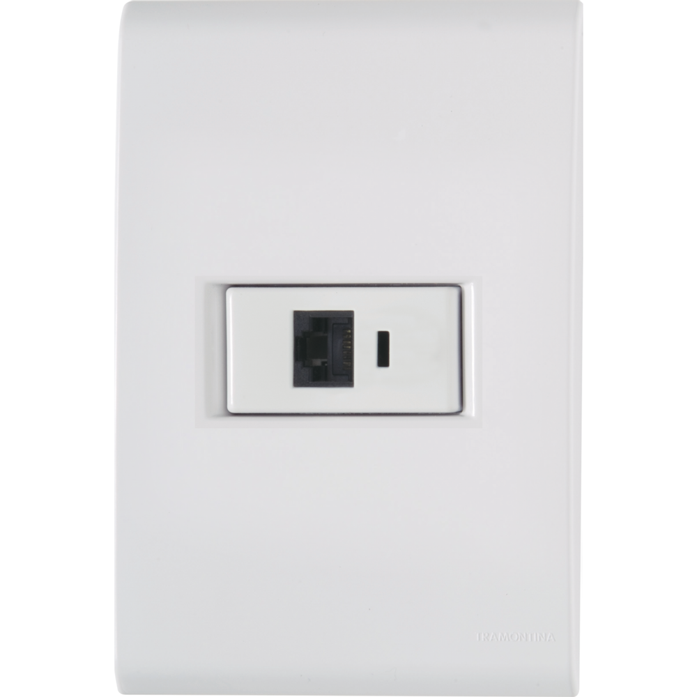 Conjunto 4x2 com 1 Tomada RJ45 cat. 6 Tramontina Liz Branco ...