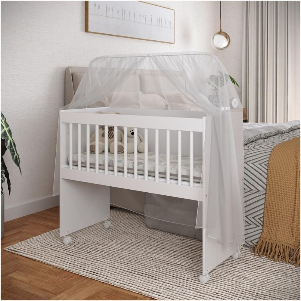 Mini Berço Moisés Multifuncional 100% Mdf com Colchão Branco Ofertamo ...