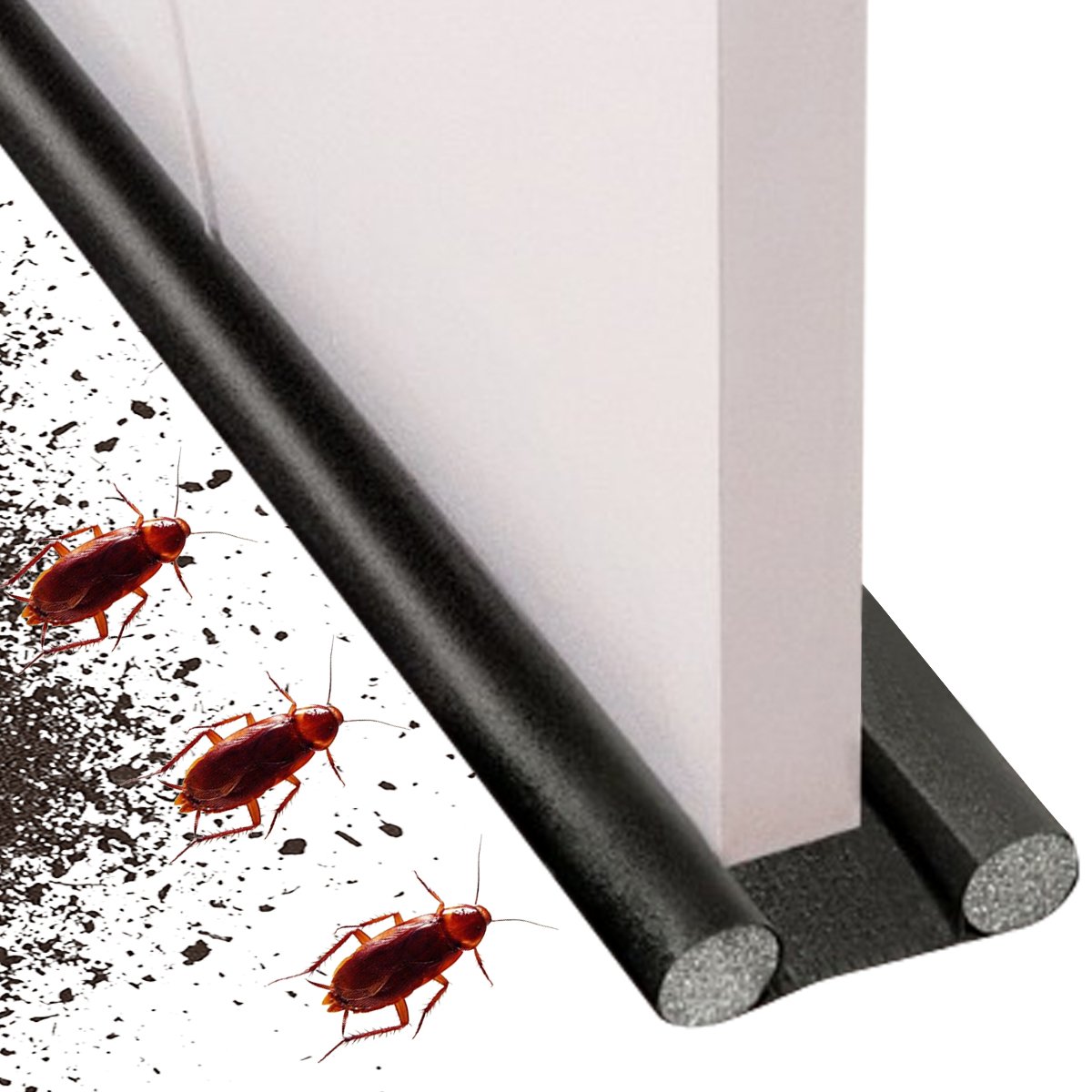 Kit Atacado 6 unidades de Veda Porta Impermeável Ajustável 80cm Preto ...