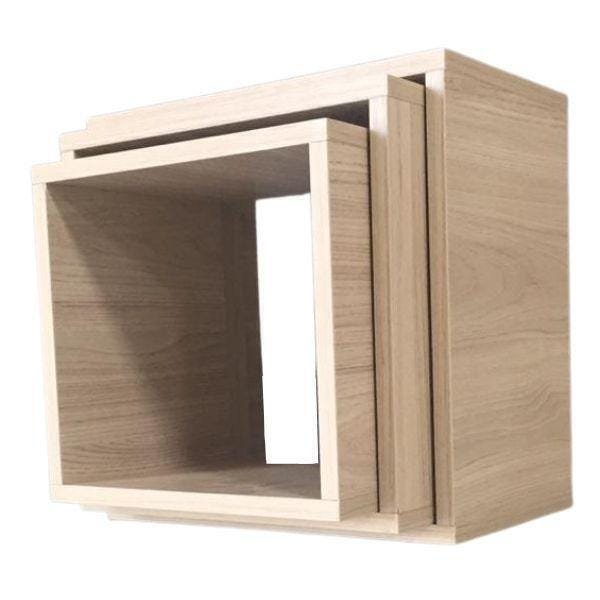 Kit Trio De Nichos Mdf Quadrado Marrom Claro Móveis Leblanc ...