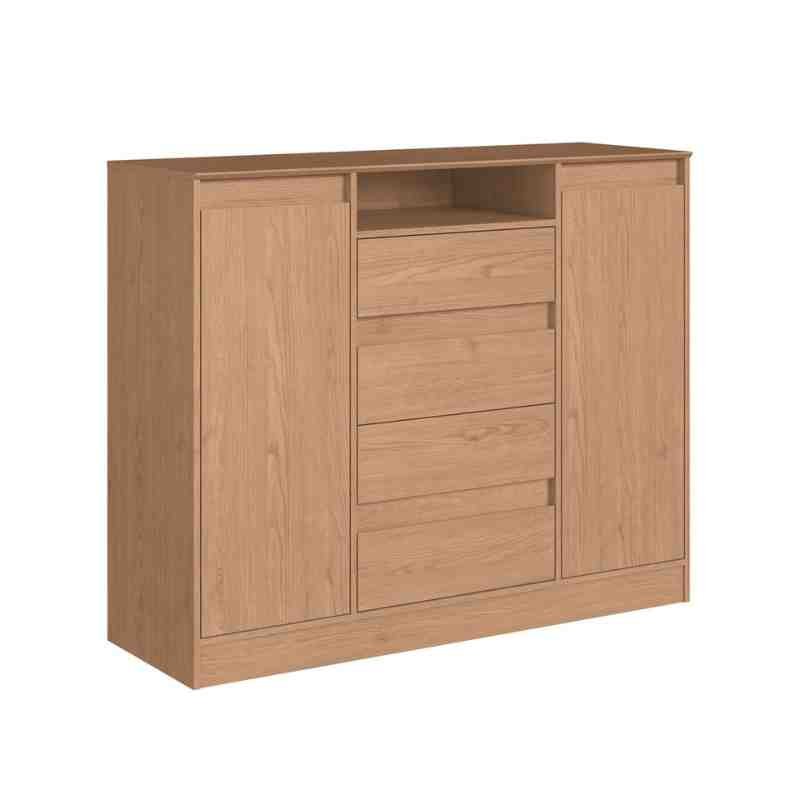 Cômoda Alba 4 Gavetas 2 Portas Angelin Castro Móveis | MadeiraMadeira