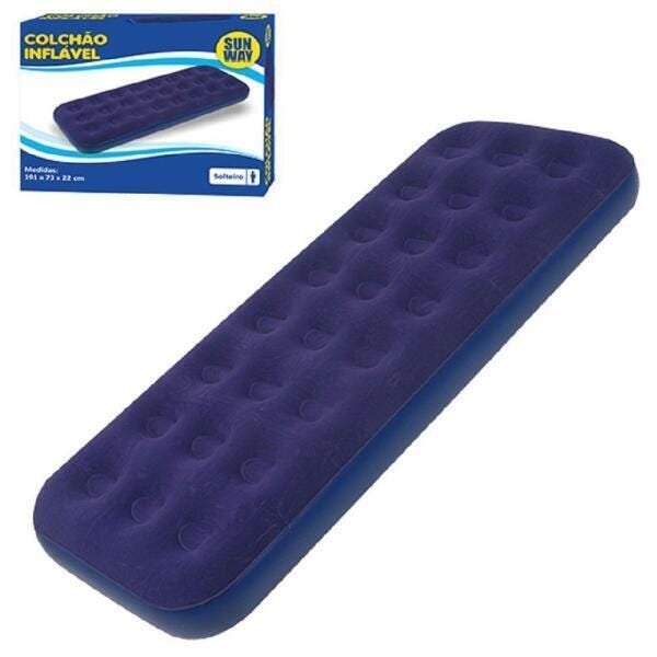 Colchão Inflável Solteiro 191X73X22Cm Ar Resistente Sun Way ...