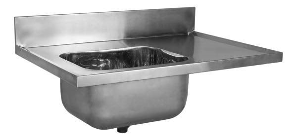 Tampo Pia Aço Inox Industrial \ Bancada com Cuba JP 50x40x30cm ...