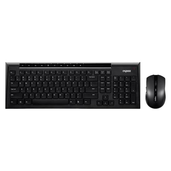 Teclado Combo e Mouse Rapoo 8200P Preto | MadeiraMadeira