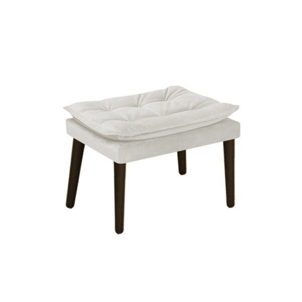 Puff Apolo Palito Tabaco Suede Bege | MadeiraMadeira