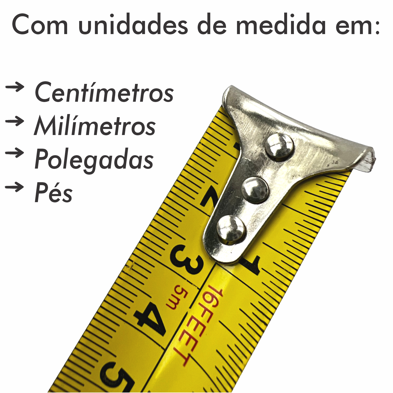 Trena Profissional Metro Ferramenta Manual com Trava Fita Métrica de ...
