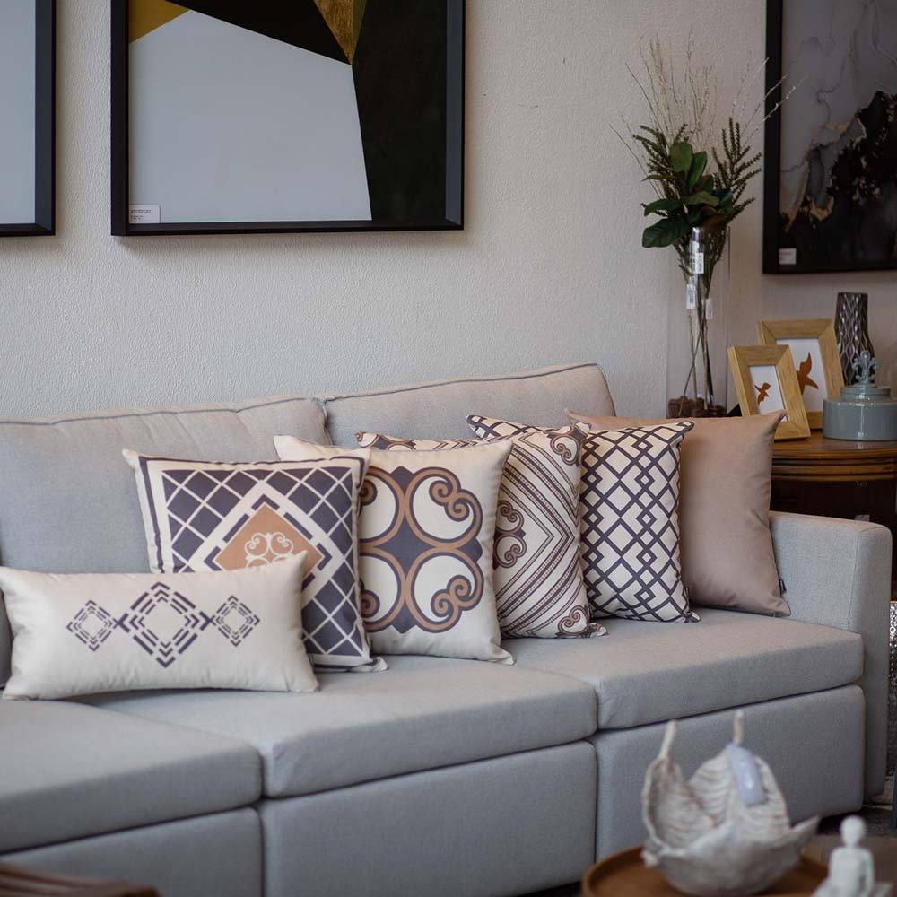 Kit de Almofadas Decorativas Geométricas Abstratas 45x45 Veludo Com ...