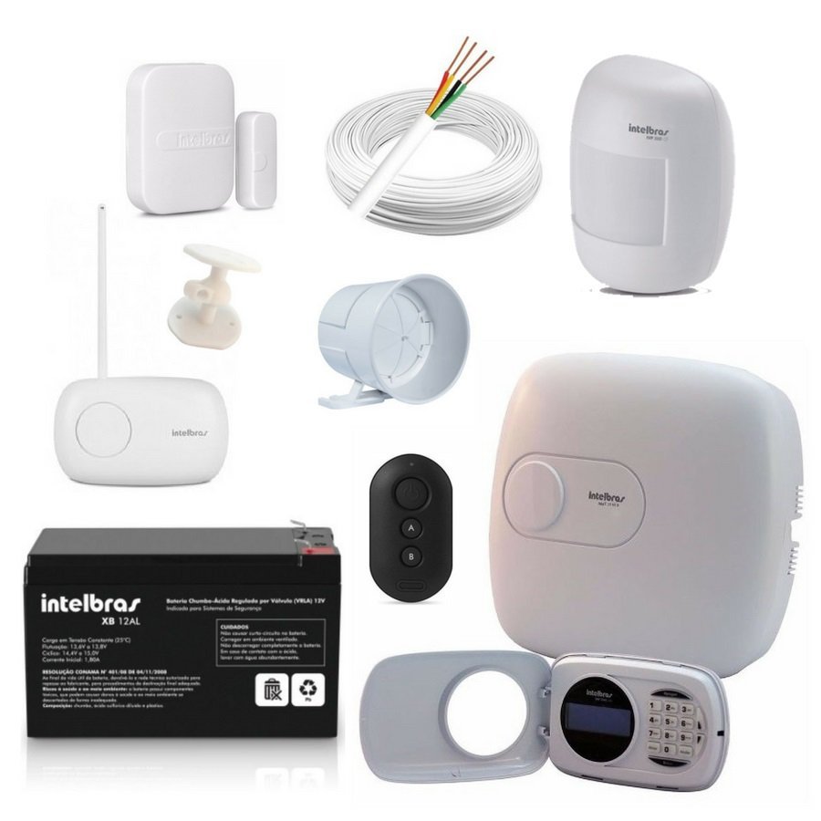 Kit Central de Alarme Intelbras Amt 2018 E Acessorios Kit 5 ...