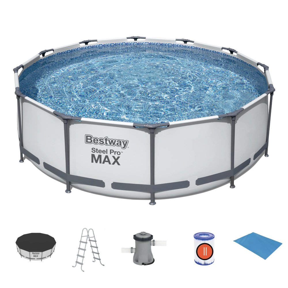 Piscina Estrutural 10.250 Litros Steel Pro Max Completa Bestway - 220V ... Piscina Estrutural 10.250 Litros Steel Pro Max Completa Bestway - 220V ...