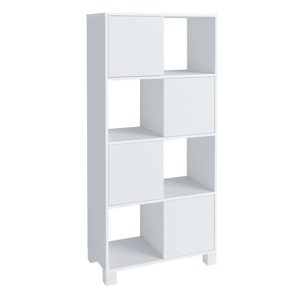 Estante Home 4 Portas 4 Nichos Mobile Wally Branco - Artany ...