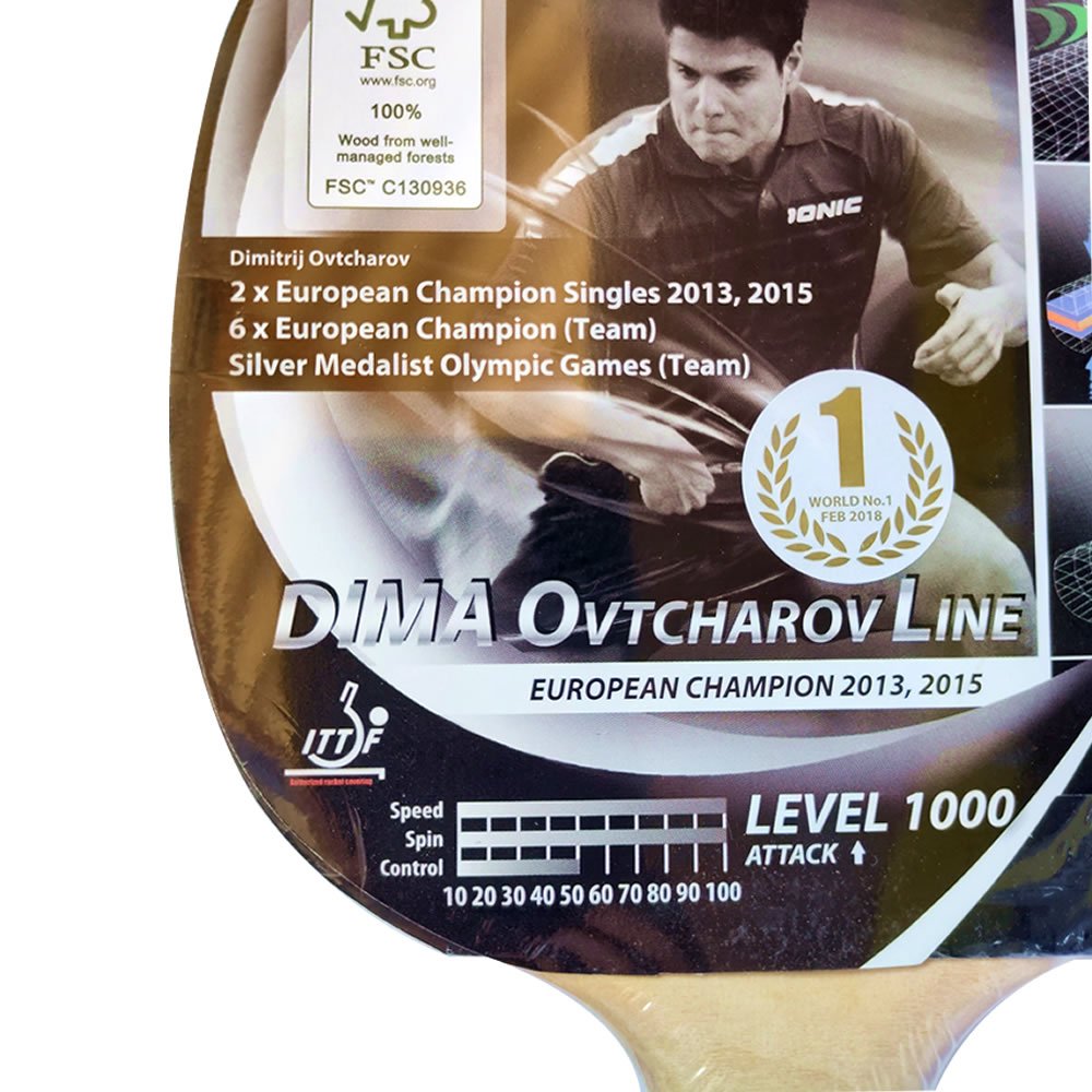 Raquete Tênis de Mesa Premium Donic Dima Ovtcharov Line 1000 | MadeiraMadeira