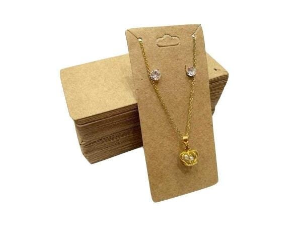 Kit 300 Peças Tag Para Bijuterias 3 Modelos Kraft | MadeiraMadeira