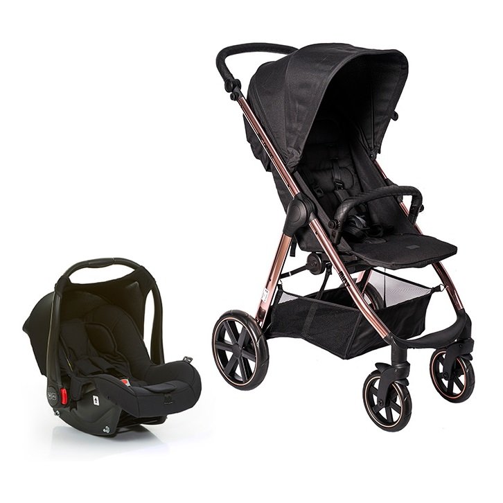 CARRINHO MINT ROSE GOLD + BEBE CONFORTO RISUS - ABC DESIGN | MadeiraMadeira