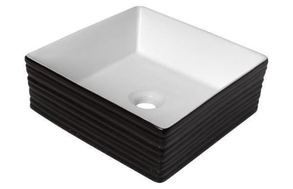 Cuba De Apoio Quadrada Black/White Lx528Bw Lexxa | MadeiraMadeira